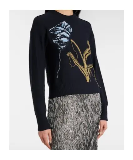 Erdem Intarsia Wool And Cotton Sweater