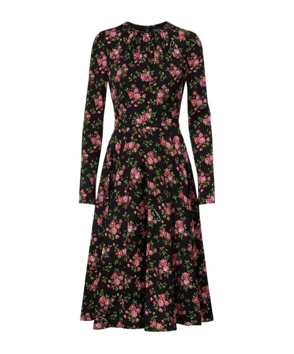 Dolce & Gabbana Floral Silk-blend Midi Dress