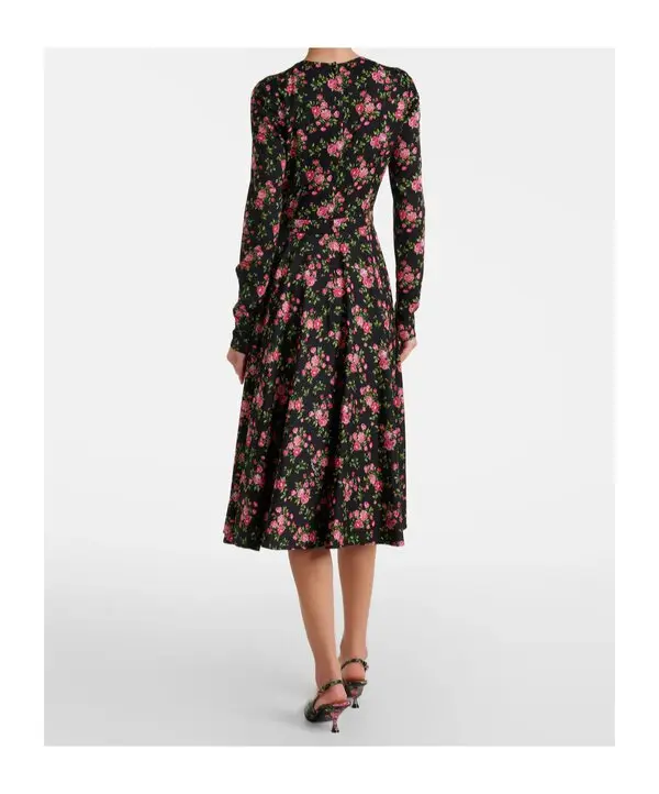 Dolce & Gabbana Floral Silk-blend Midi Dress
