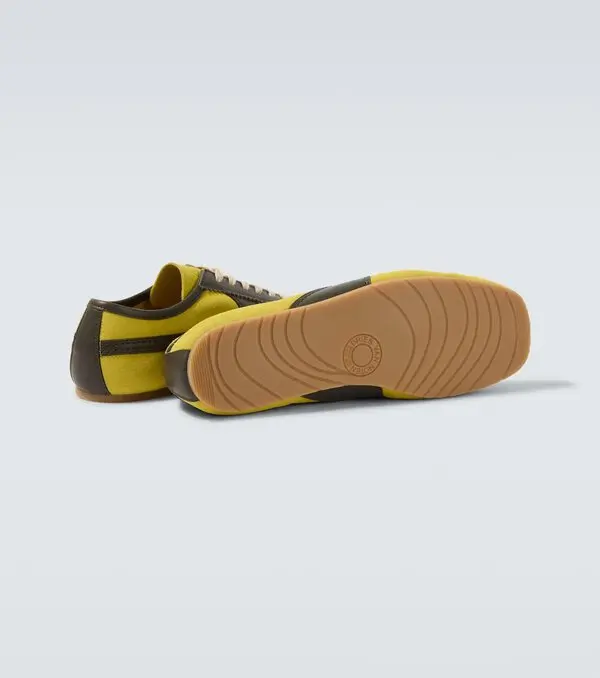 Dries Van Noten Leather-trimmed Suede Sneakers