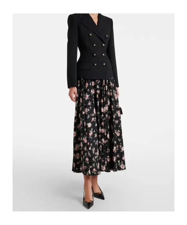 Dolce & Gabbana Floral Silk-blend Charmeuse Maxi Skirt