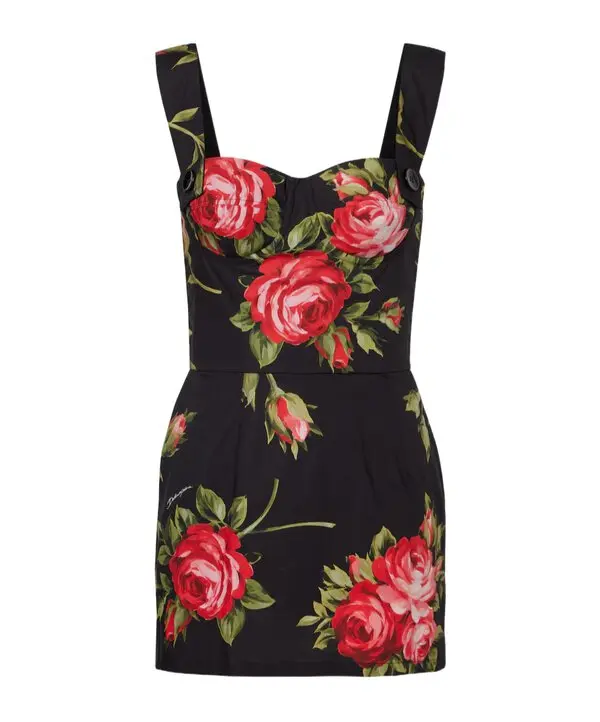 Dolce & Gabbana Floral Cotton Minidress