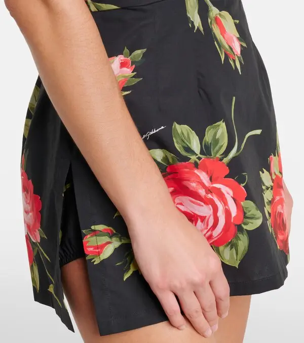 Dolce & Gabbana Floral Cotton Minidress
