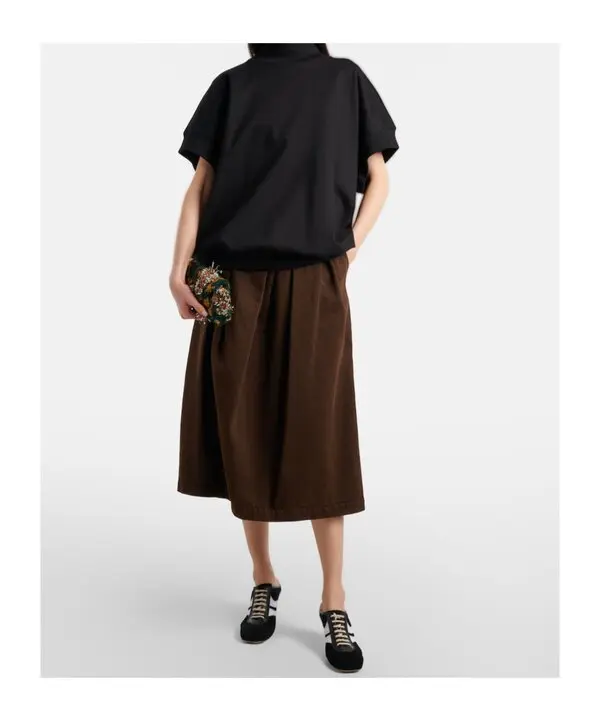 Dries Van Noten 65 Leather-trimmed Suede Mules