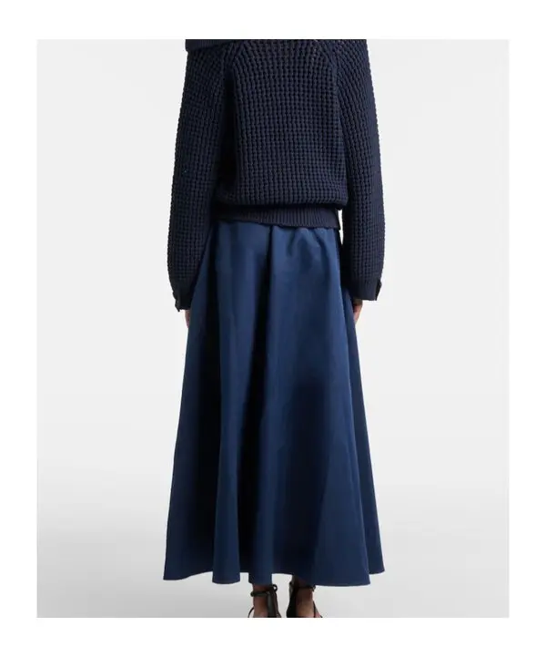 Brunello Cucinelli Cotton-blend Midi Skirt