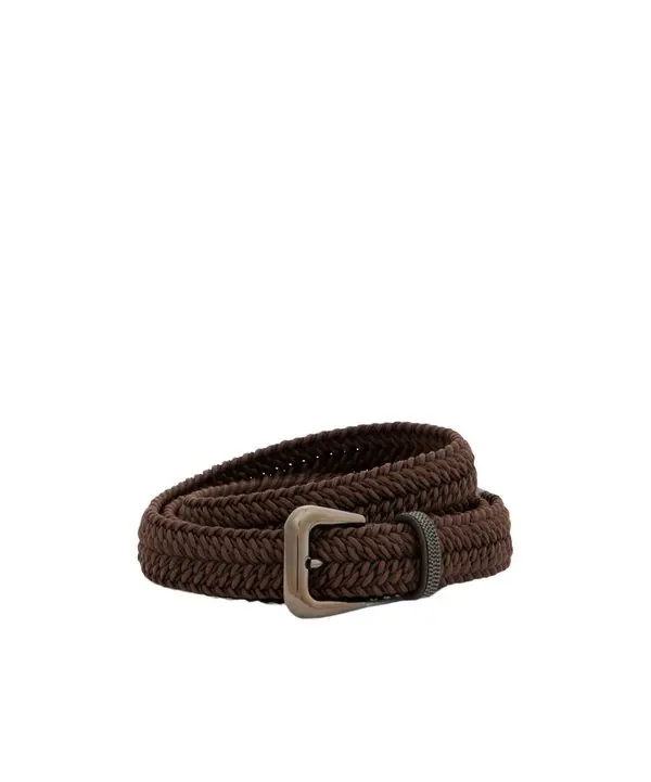 Brunello Cucinelli Monili Braided Leather Belt - Brown