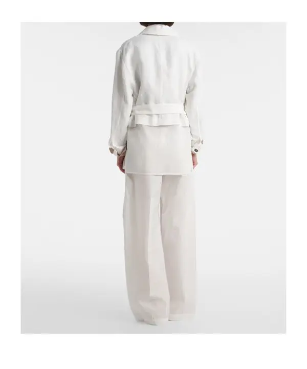 Brunello Cucinelli Cotton-blend Wide-leg Pants