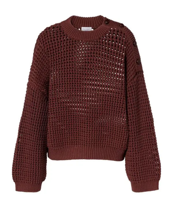 Brunello Cucinelli Cotton-blend Sweater - Red