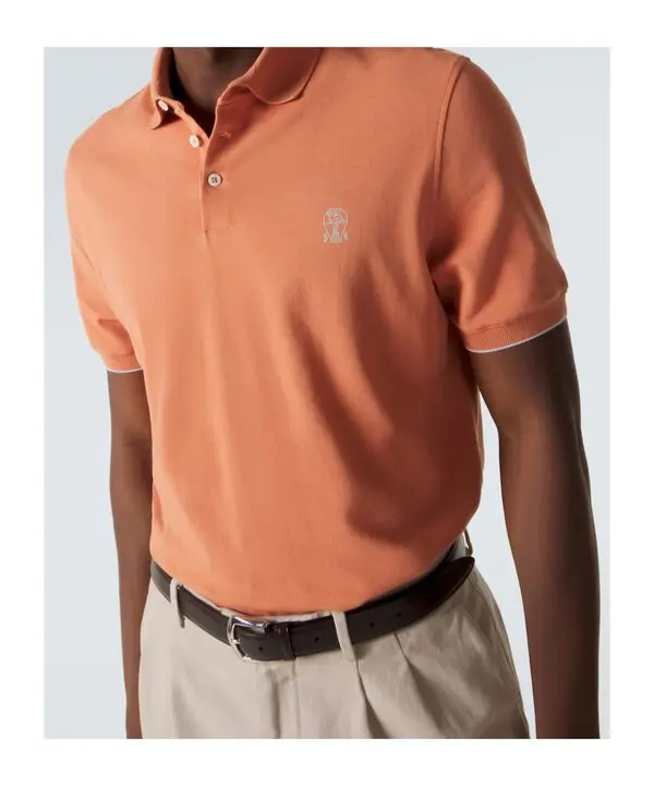 Brunello Cucinelli Logo Cotton Polo Shirt