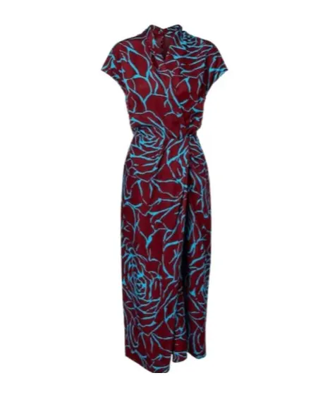 Dries Van Noten Printed Satin Midi Dress