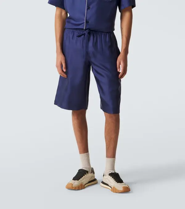 Dolce & Gabbana Silk Satin Bermuda Shorts