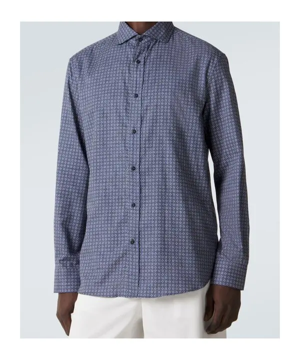 Brunello Cucinelli Printed Cotton Shirt