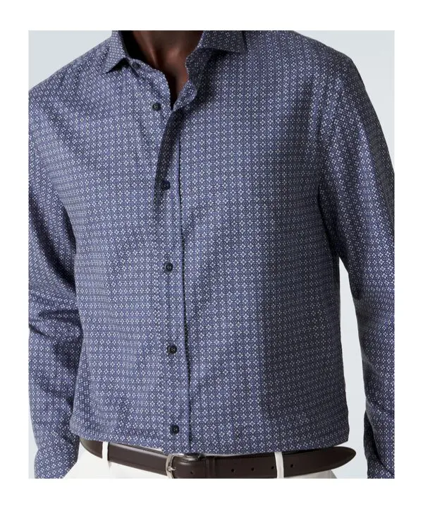 Brunello Cucinelli Printed Cotton Shirt