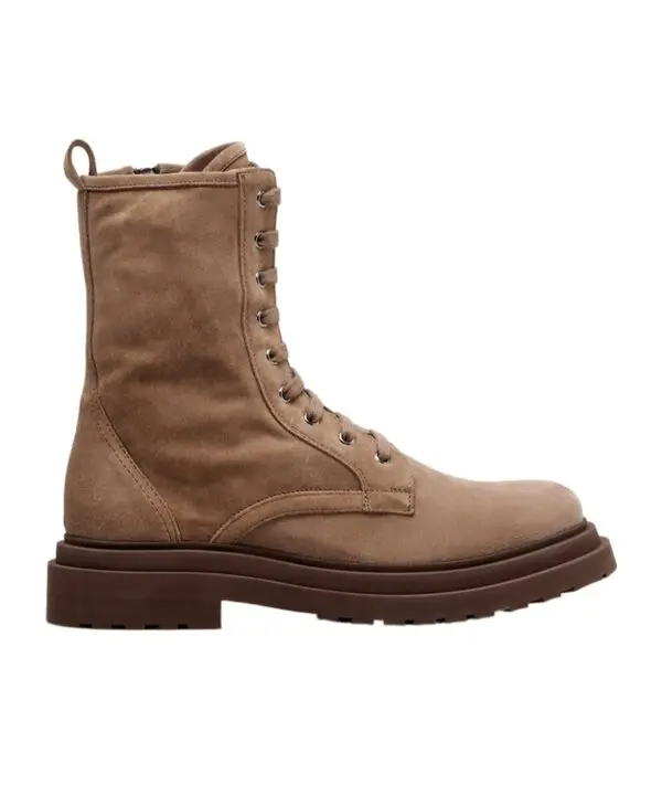 Brunello Cucinelli Suede Lace-up Boots