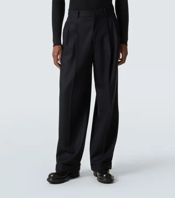 Dolce & Gabbana Virgin Wool Wide-leg Pants