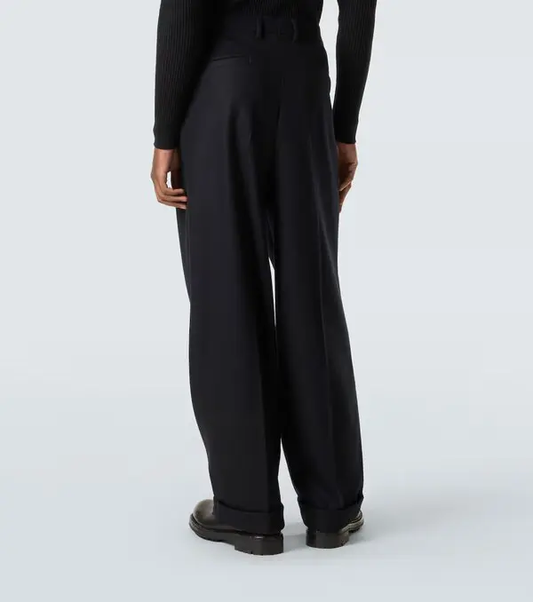 Dolce & Gabbana Virgin Wool Wide-leg Pants