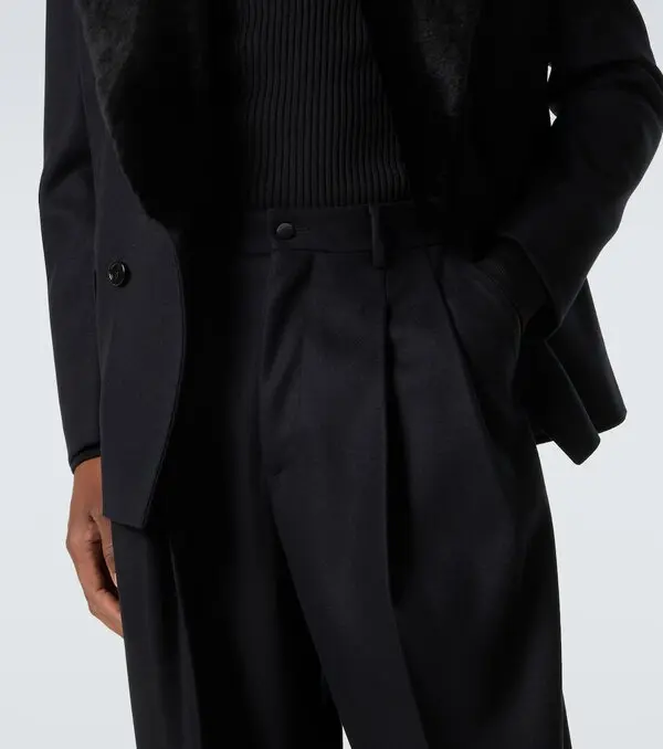 Dolce & Gabbana Virgin Wool Wide-leg Pants