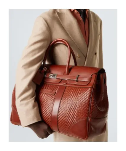 Brunello Cucinelli Country Leather Tote Bag