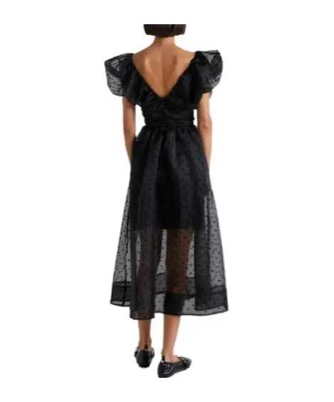 GANNI Polka Dot Midi Dress