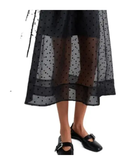 GANNI Polka Dot Midi Dress