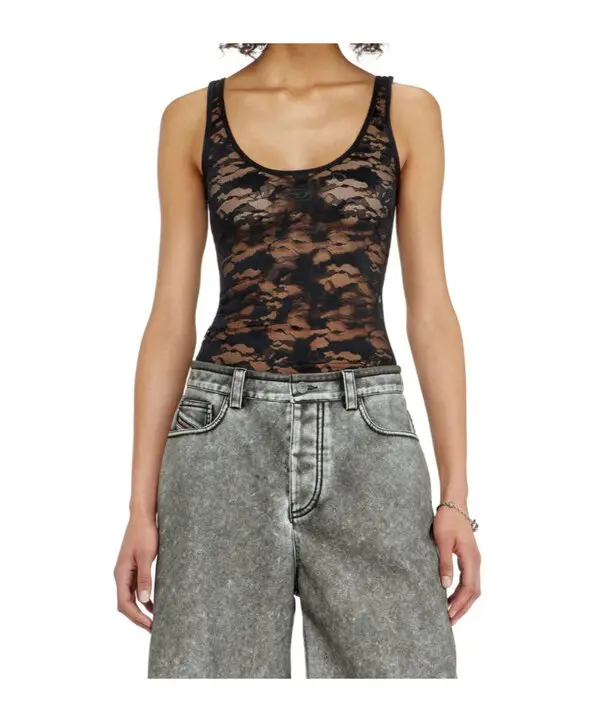 DIESEL® Camouflage-lace Top