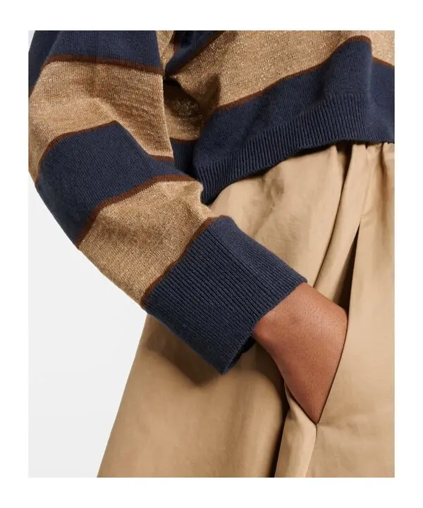 Brunello Cucinelli Wool, Cashmere, And Silk Polo Sweater