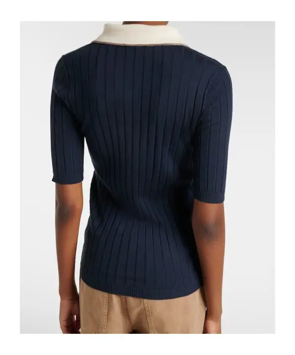 Brunello Cucinelli Embellished Wool And Cashmere Polo Sweater