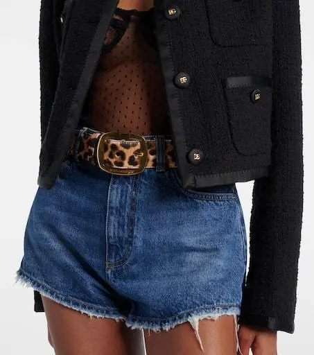 Dolce & Gabbana Leopard-print Calf Hair Belt