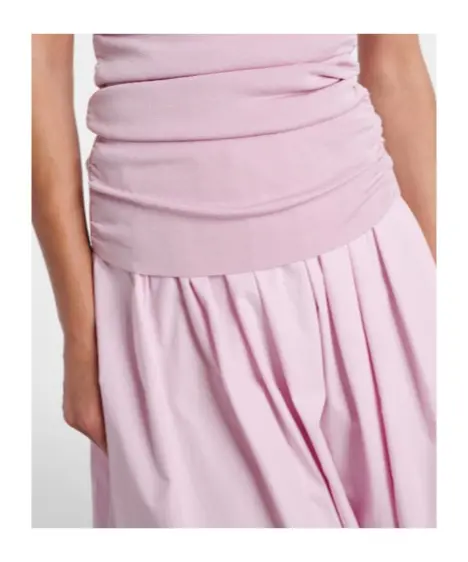 SELF-PORTRAIT Asymmetric Draped Midi Dress