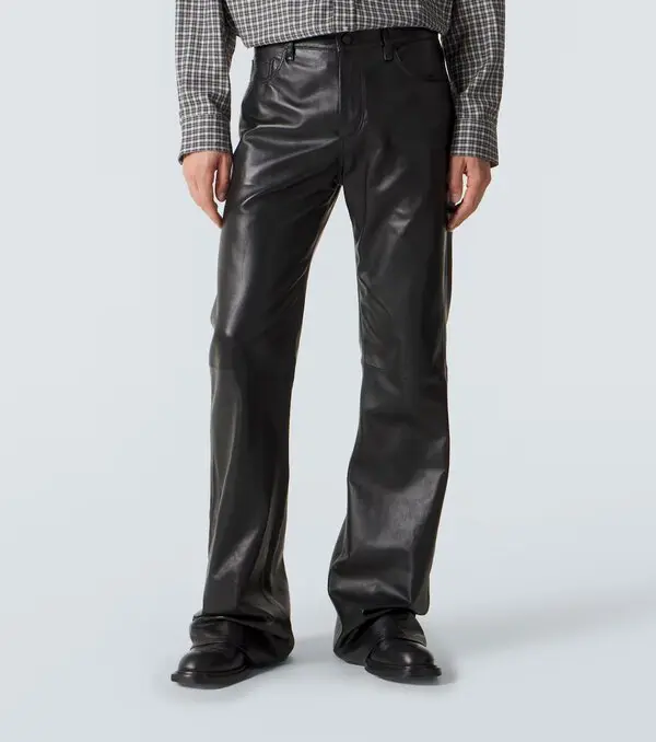 Acne Studios Leather Flared Pants