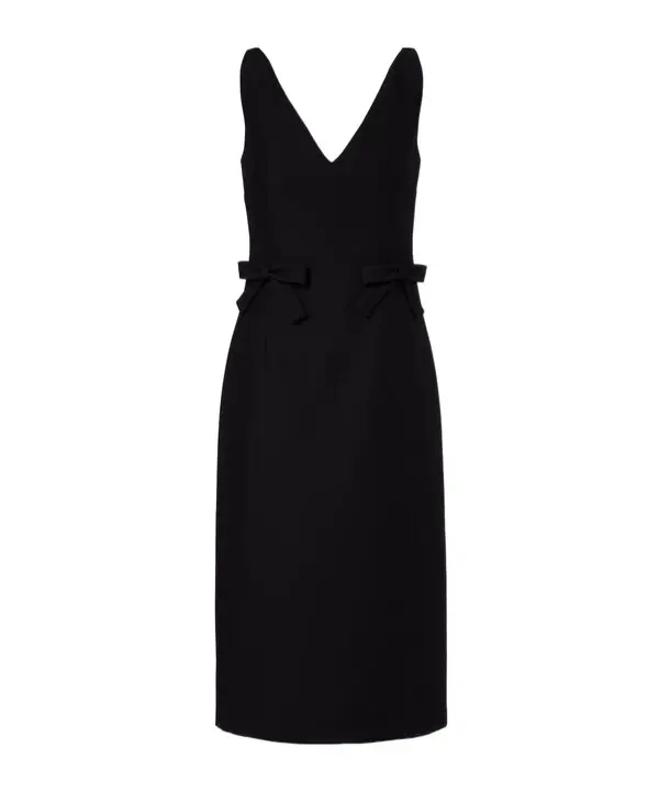 Valentino Garavani Crepe Couture Bow-detail Minidress - Black