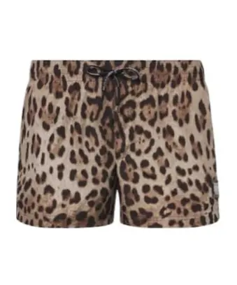Dolce & Gabbana Leopard-print Swim Trunks