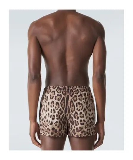 Dolce & Gabbana Leopard-print Swim Trunks