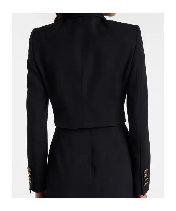 Dolce & Gabbana Cropped Wool And Silk-blend Jacket