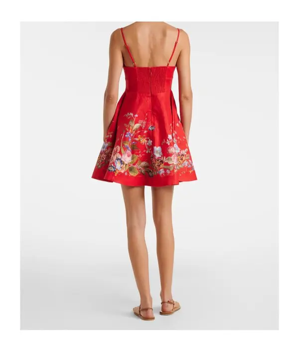 Zimmermann Patience Floral Linen Minidress