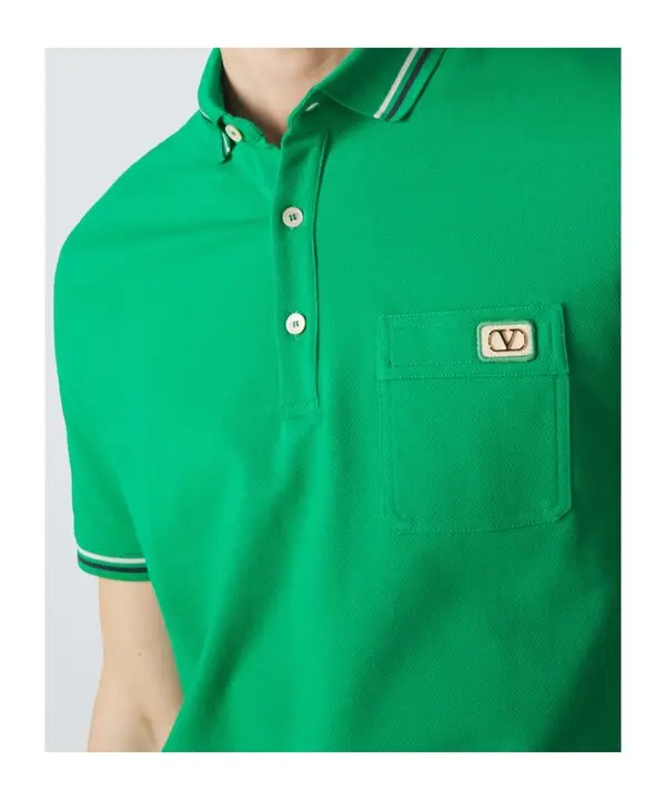 Valentino Garavani Cotton Pique Polo Shirt