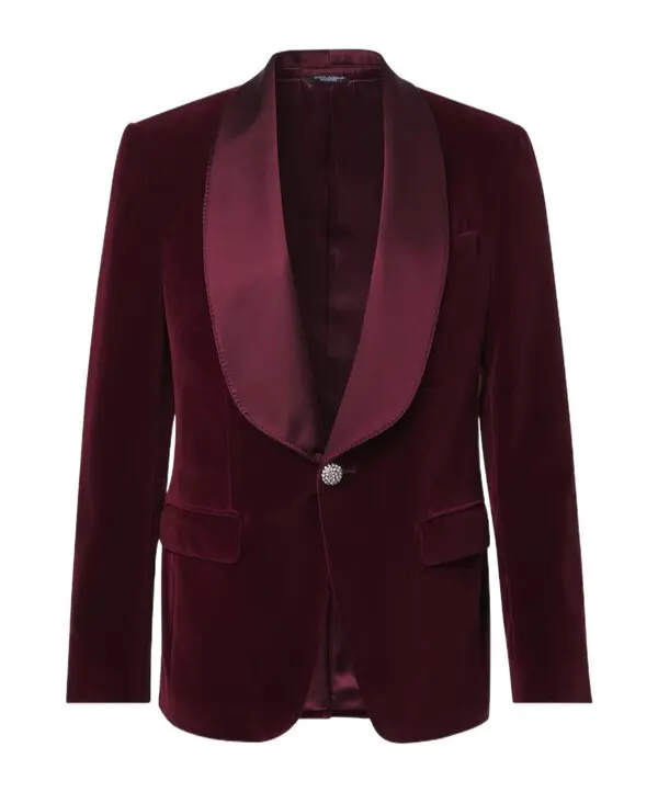 Dolce & Gabbana Cotton-blend Velvet Tuxedo Jacket