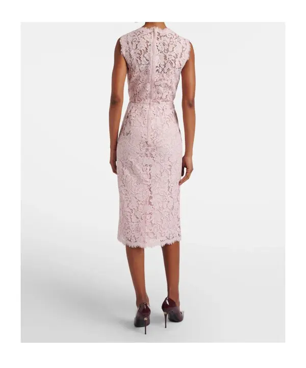 Dolce & Gabbana Cotton-blend Lace Knee-length Dress