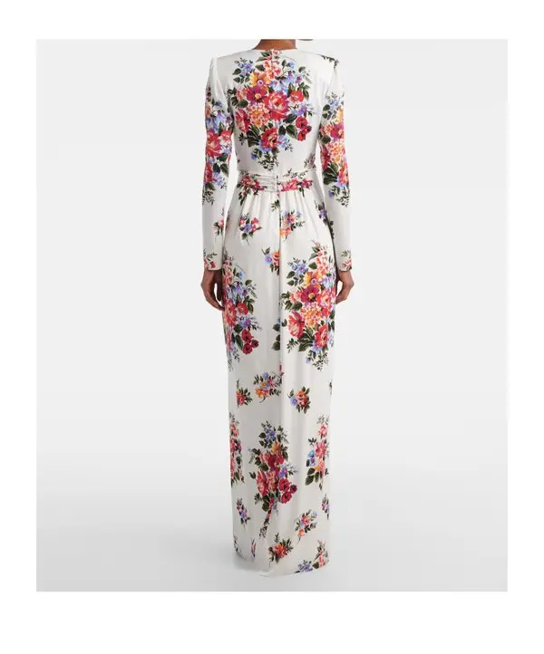 Dolce & Gabbana Floral Silk-blend Charmeuse Gown