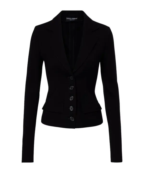Dolce & Gabbana Wool-blend Canvas Jacket - Black