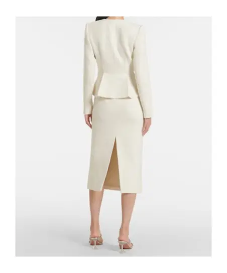 SELF-PORTRAIT Bridal Bouclé Midi Dress