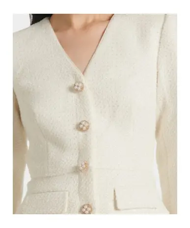 SELF-PORTRAIT Bridal Bouclé Midi Dress