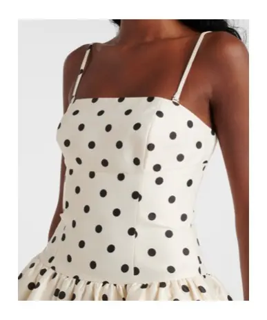SELF-PORTRAIT Polka-dot Taffetta Corset Dress