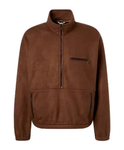 Auralee Silk Fleece Half-zip Sweater