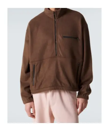Auralee Silk Fleece Half-zip Sweater