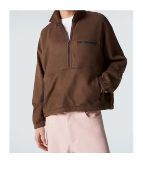 Auralee Silk Fleece Half-zip Sweater