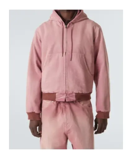 Auralee Cropped Cotton Hoodie