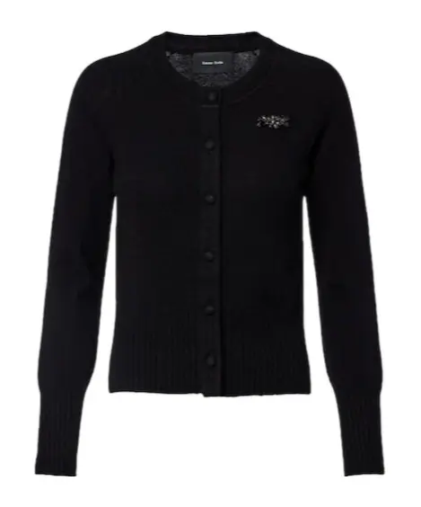 Simone Rocha Embellished Cashmere Cardigan - Black