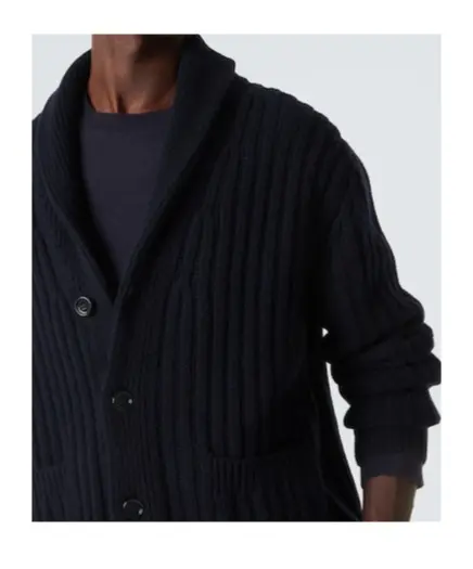 ALLUDE Ribbed-knit Wool And Cashmere Cardigan