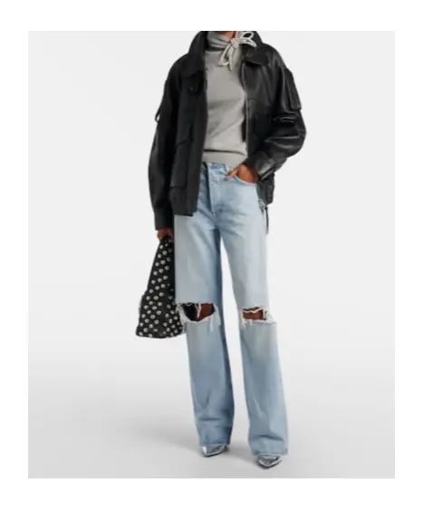 AREA Embellished Cotton And Cashmere Turtleneck Sweater